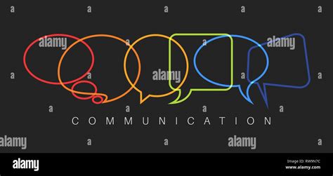 Vector Abstract Communication Concept Illustration Dark Communication