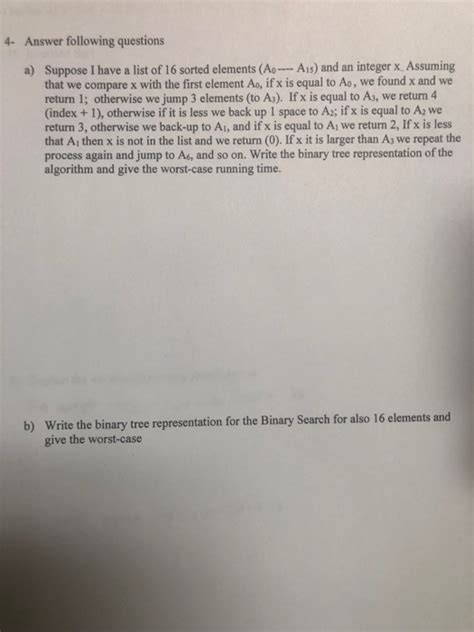 solved 4 answer following questions a suppose i have a