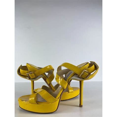 Jimmy Choo Vintage Jimmy Choo London Patent Leather High Heels Sandals