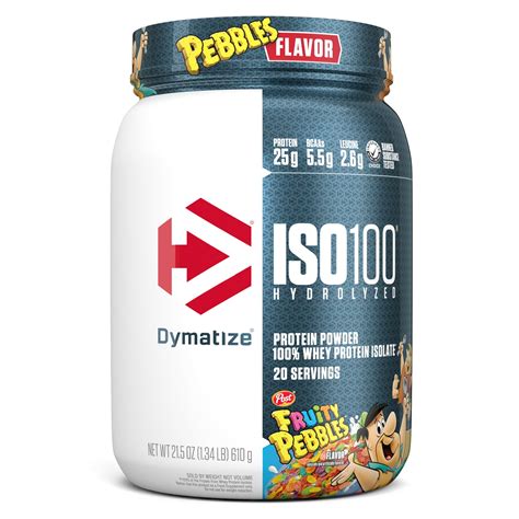 Dymatize Iso100 Hydrolyzed Whey Isolate Protein Powder Fruity Pebbles
