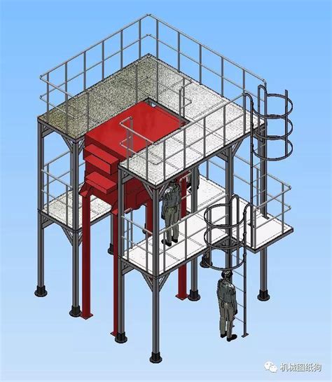 【工程机械】maxxtec厂房双层钢结构平台3d图纸 Stp格式 知乎