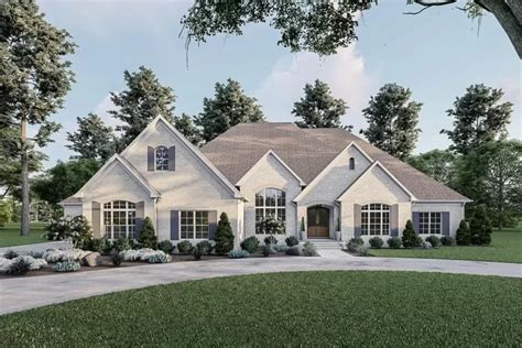 3 Bed French Country Home With Upstairs Game Room Floor Plan Luxe
