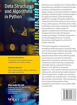 Data Structures And Algorithms In Python By Michael Off