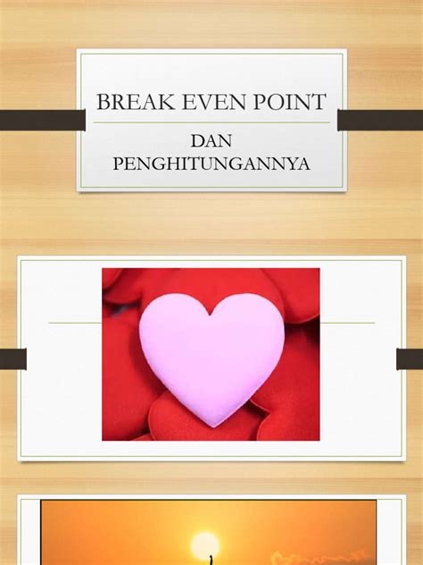 Break Even Point Pdf