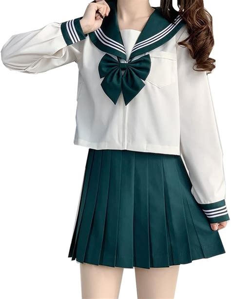 【大きいサイズ6l】本格派 女子高生 制服コスプレ 清楚な長袖セーラー服 Jk Jc プリーツ ミニスカート スカーフ付き 未使用品 コミック