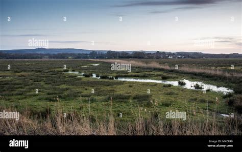 Fields In Wareham Dorset Are Crossed By Drainage Ditches On The