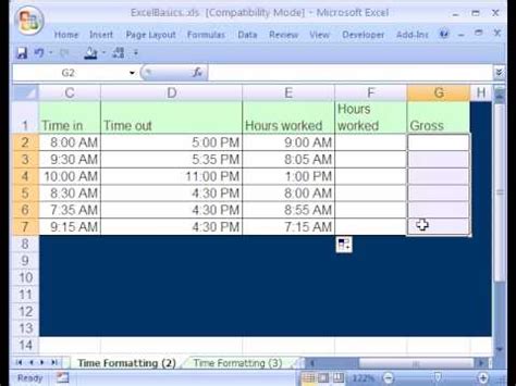 Excel Basics Date Time Format Calculations YouTube