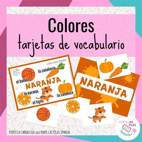 Colores Tarjetas De Vocabulario E Imágenes Para Niños En Español
