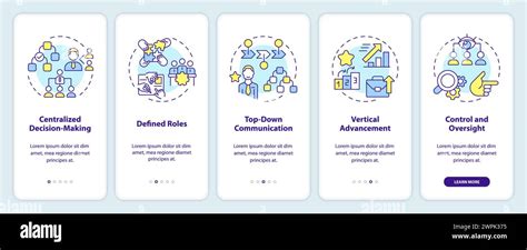 Hierarchical Structure Onboarding Mobile App Screen Stock Vector Image And Art Alamy
