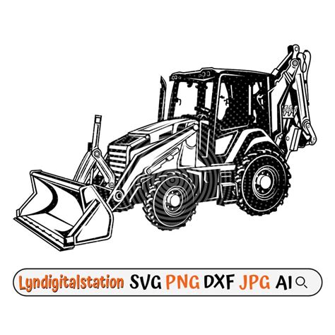 Backhoe Loader Svg Equipment Clipart Operator Cut File Skilled