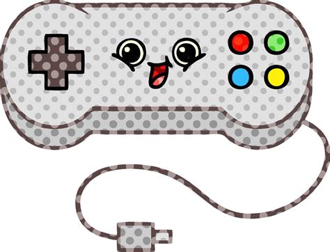 Comic Book Style Cartoon Game Controller 10745483 Vector Art At Vecteezy