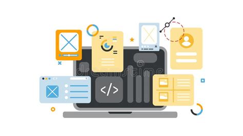 Interface Design Application For Computer Concept Stock Vector