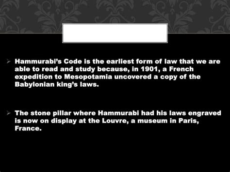 Hammurabis Code Ppt
