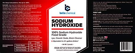 Sodium Hydroxide Pure Food Grade Caustic Soda Lye 2 Pound Jar