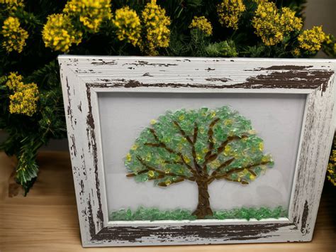 Summer Beach Sea Glass Treetree Wall Hangingcoastal Tree Sea Glass