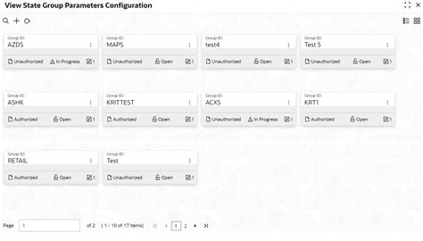 View State Group Parameters Configuration