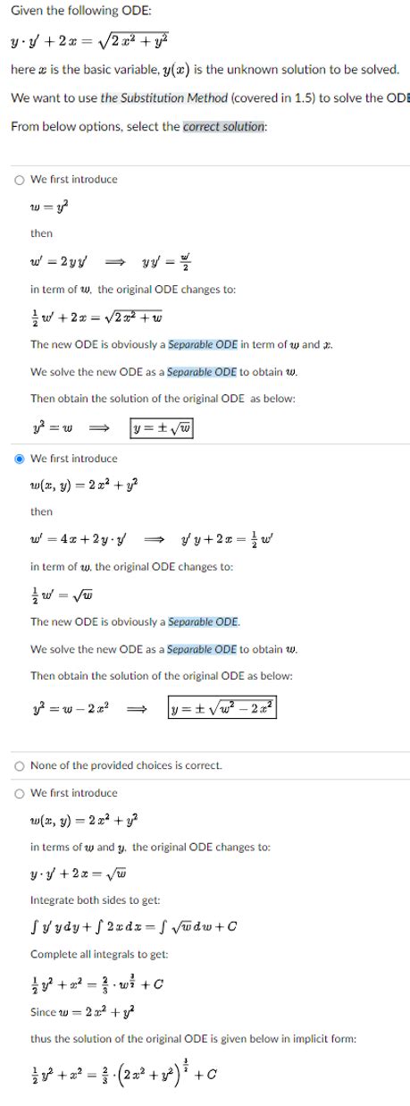Solved Given The Following ODE Y Y X Sqrt X