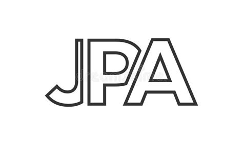 Jpa Logo Design Template With Strong And Modern Bold Text Initial