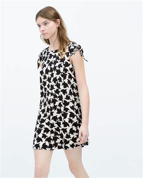 Printed Dress Dresses Woman Zara United States Vestiti Zara Stampe