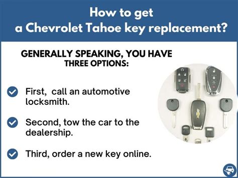 Chevrolet Tahoe Key Replacement What To Do Options Costs More