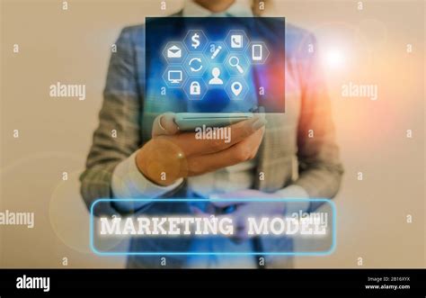 Conceptual Hand Writing Showing Marketing Model Concept Meaning Statistical Analysis