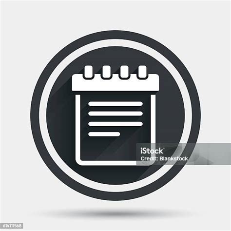 Icône De Blocnotes Symbole De Papier Pour Ordinateur Portable Vecteurs