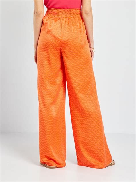 Wijde Broek ORANJE Kiabi 18 00