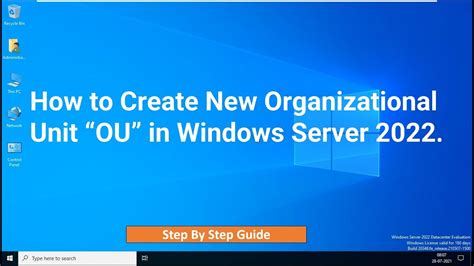 How To Create New Organizational Unit In Windows Server Benisnous