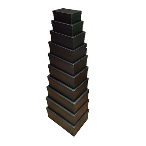 Luxury Black Lid And Base Rigid Stacking T Box