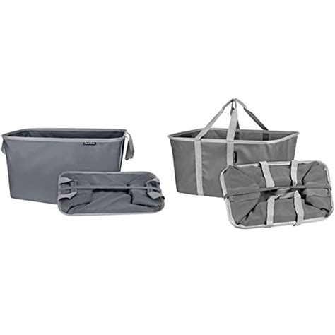 Clevermade Collapsible Fabric Laundry Basket Charcoalgrey 2 Pack