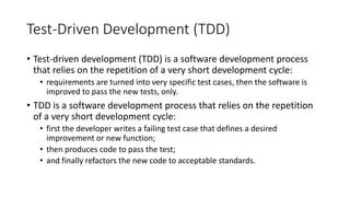Unit Tests And TDD PPT