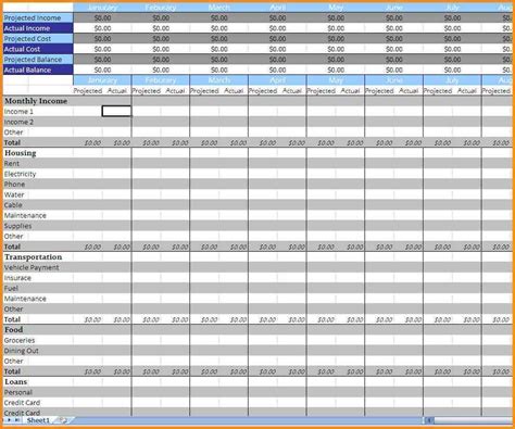 Monthly Business Bills Spreadsheet Monthly Bill Spreadsheet Template