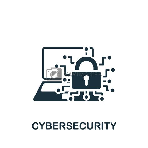 Cybersecurity Icon Monochrome Simple Industry 4 0 Icon For Templates Web Design And