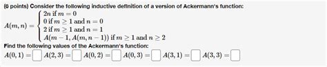 Solved 6 Points Consider The Following Inductive
