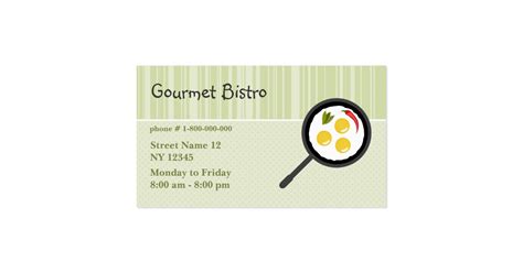 Gourmet Bistro Business Card Zazzle