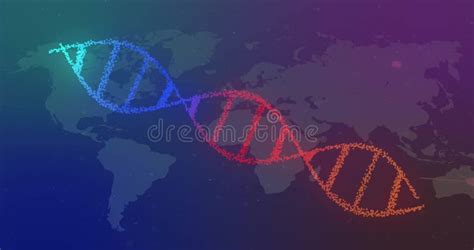 Animation Of Dna Strand And Data Processing Over World Map Stock Video Video Of Technology