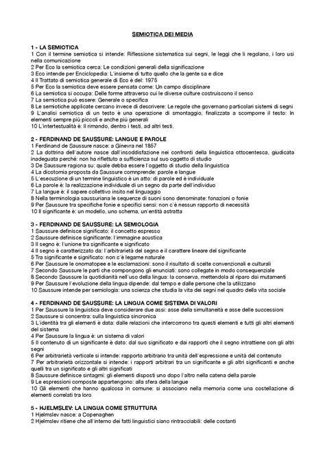 Risposte Test Semiotica Dei Media Docsity