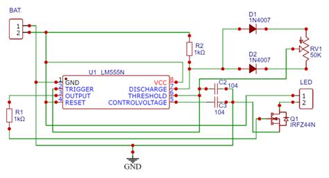 Light Dimmer Circuit Using 555 Timer IC MOSFET