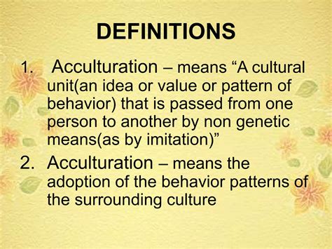 Enculturation And Acculturation Pptx