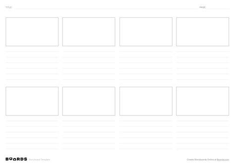 Free Storyboard Templates 12 Instant Downloads Boords