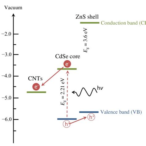Structure Schematic And Energy Band Diagram Of Cdsezns Coreshell Download Scientific