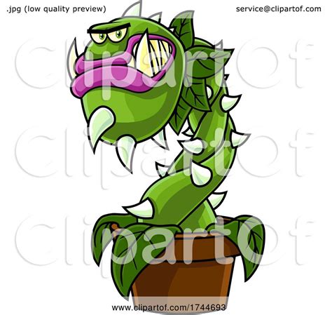 Cartoon Evil Carnivorous Plant By Hit Toon 1744693
