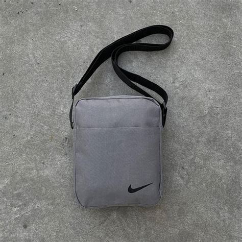 Купить Мужская барсетка Nike серая тканевая через плечо , Мужская сумка ...