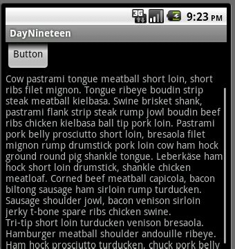 Days Of Android Day Scrollviews