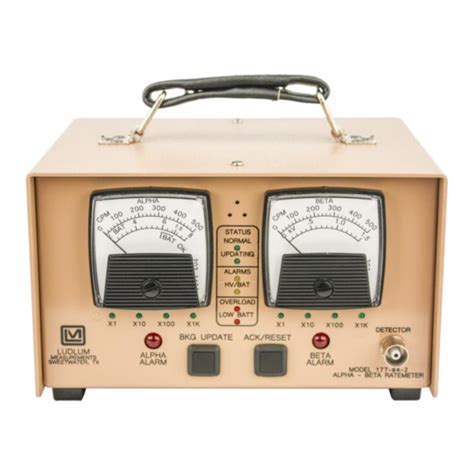 Ludlum Measurements 177 84 2 Operators Manual Pdf Download Manualslib