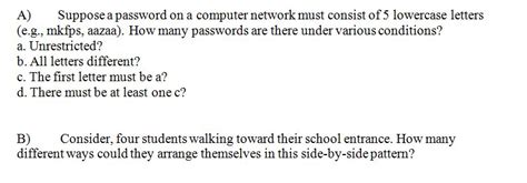solved suppose a password on a computer network must consist