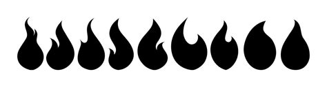 Fire Flame Icon Set Symbol Design Illustration 55690972 Vector Art At