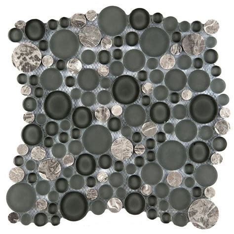 Emser Lucente Concordia Gloss Matte Mix 11 81 In X 11 81 In X 8mm Glass Mesh Mounted Mosaic