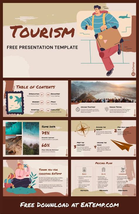 Tourism PPT Presentation Template EaTemp