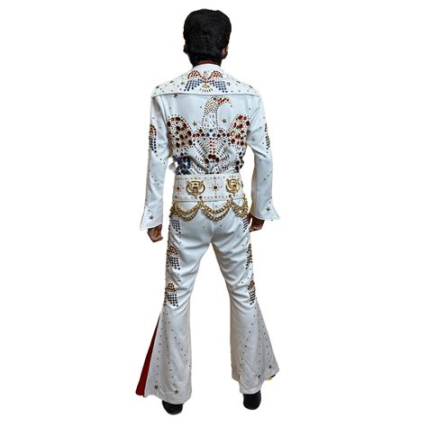Authentic Professional Elvis Adult Costume W Rhinestones And Belt